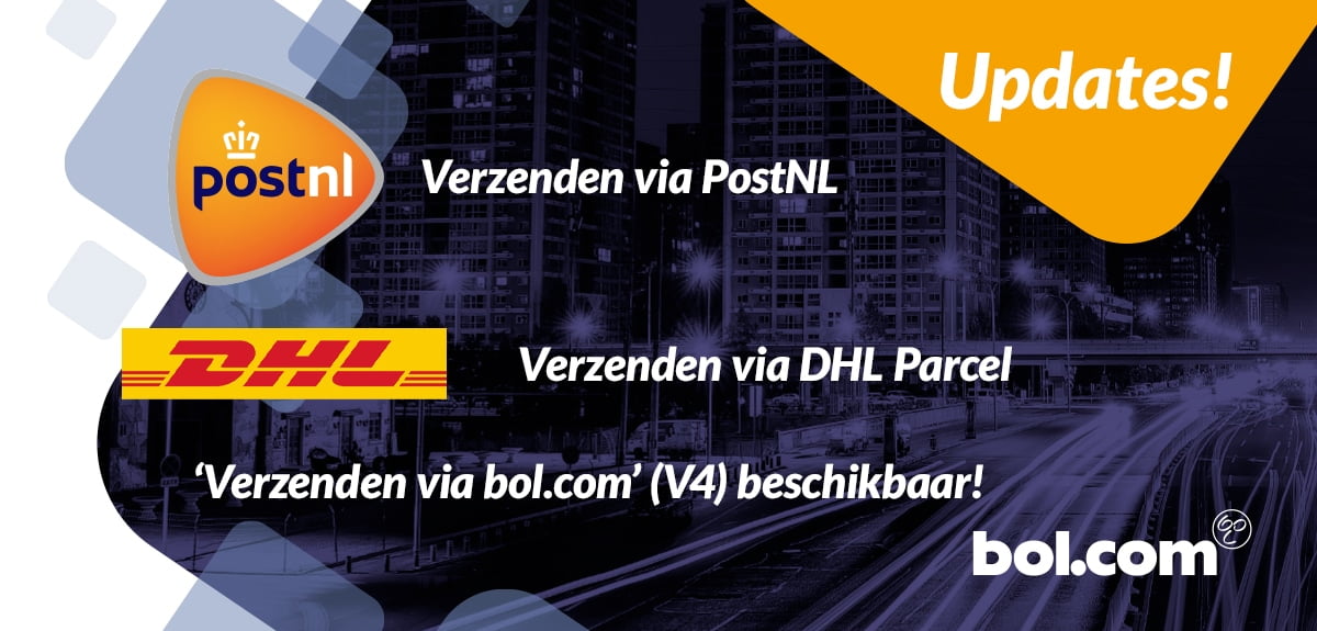 Vervoerder koppeling // DHL Parcel, PostNL + Verzenden via bol.com (V4 ...